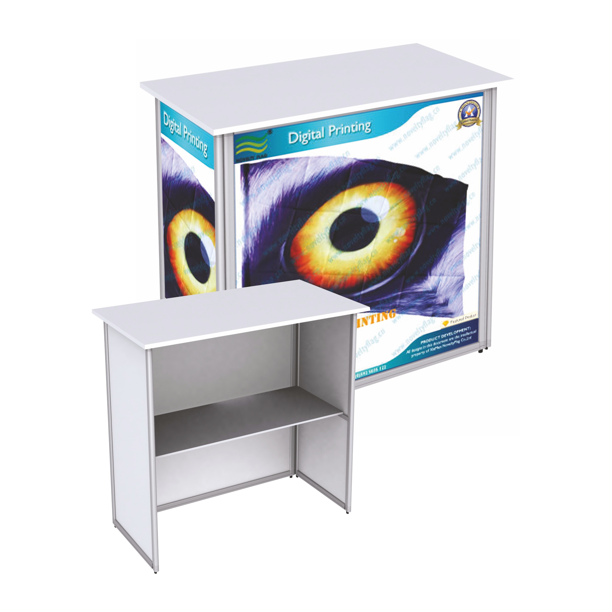Folding Counter with Snap Frames - Ores Display Systems
